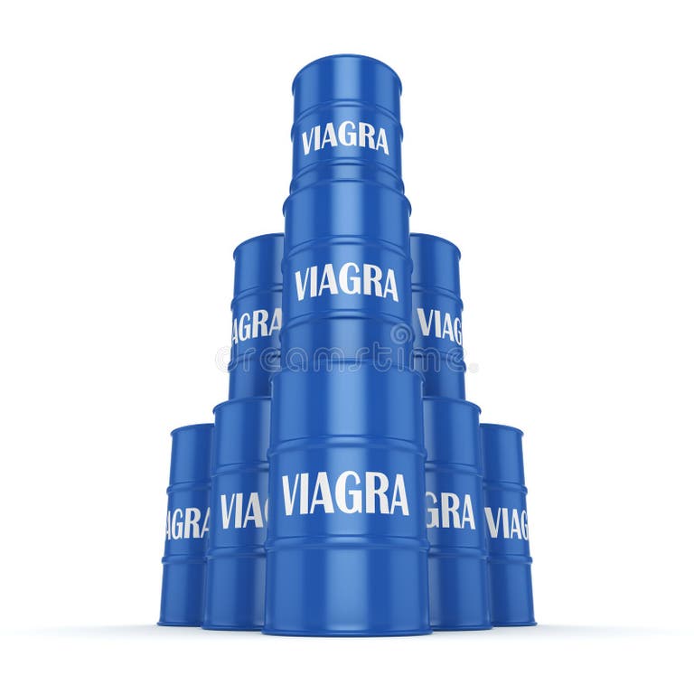3D Rendering Blue Barrels Viagra Stock Illustration - Illustration of ...