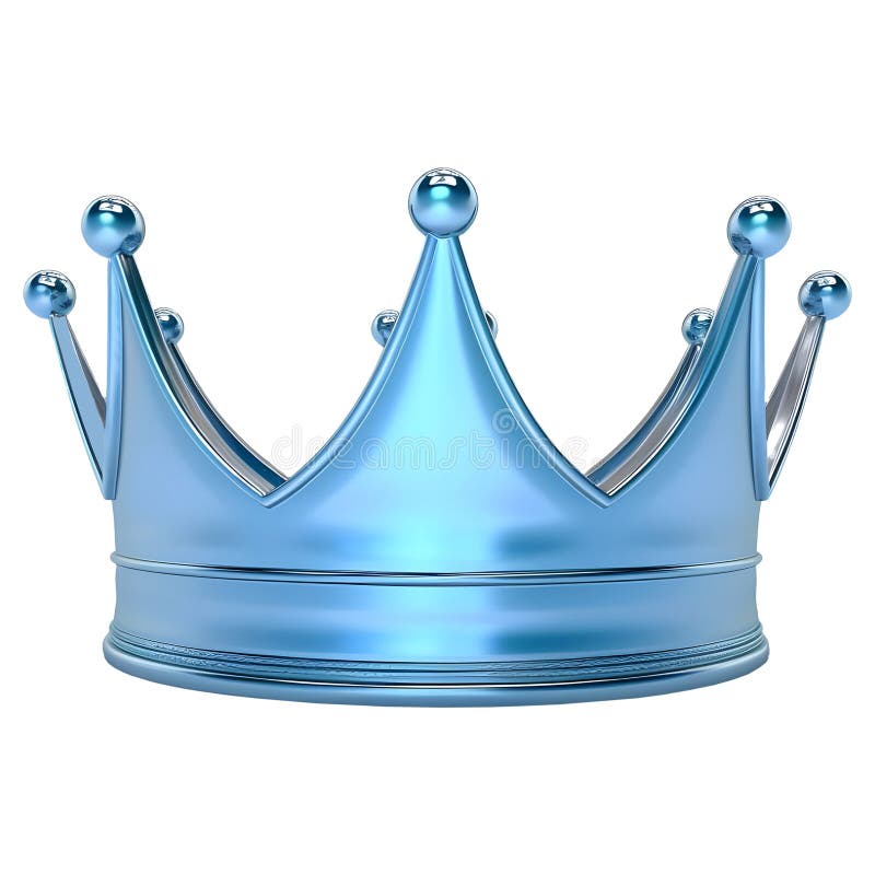 3D Rendering of a Blue Color King Crown on Transparent Background - Ai ...