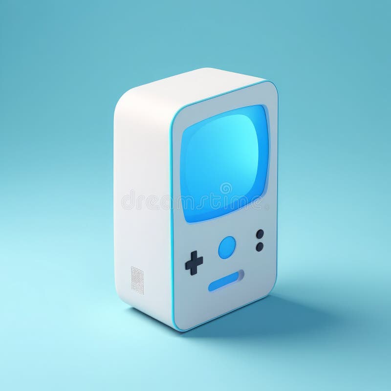 3d Rendering of Blue Computer Mouse on White Background. with Blank ...