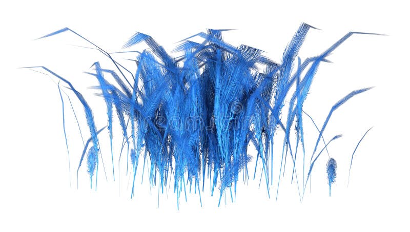 3D Rendering Alien Grass on White Stock Illustration - Illustration of ...