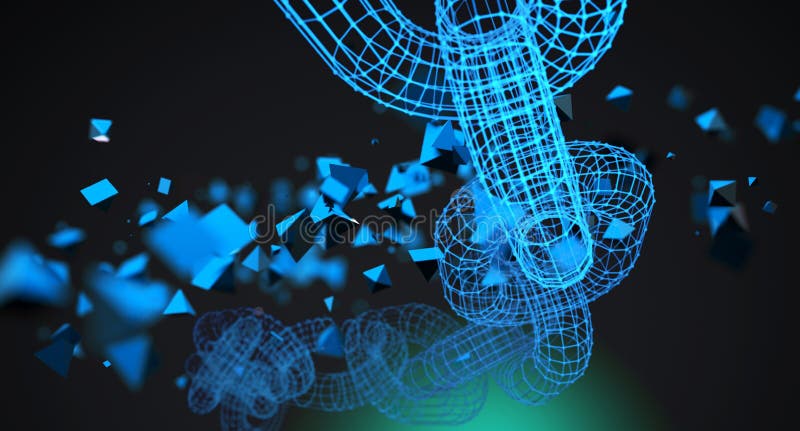3D blue chains stock illustration. Illustration of blocks - 7824398