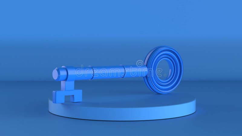 Blue Key on Blue Background Stock Footage - Video of tool, access ...