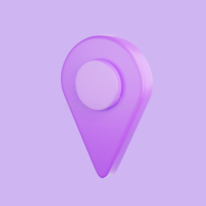 3D Rendering Blue Map Pin, Render Location Mark, or Navigation Sign ...