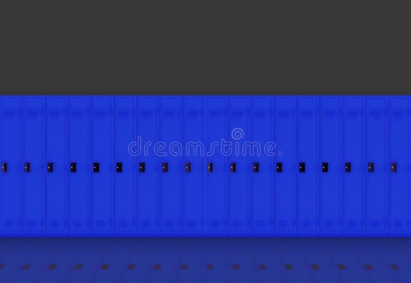 Set of Metal Lockers, Top View Stock Illustration - Illustration of ...