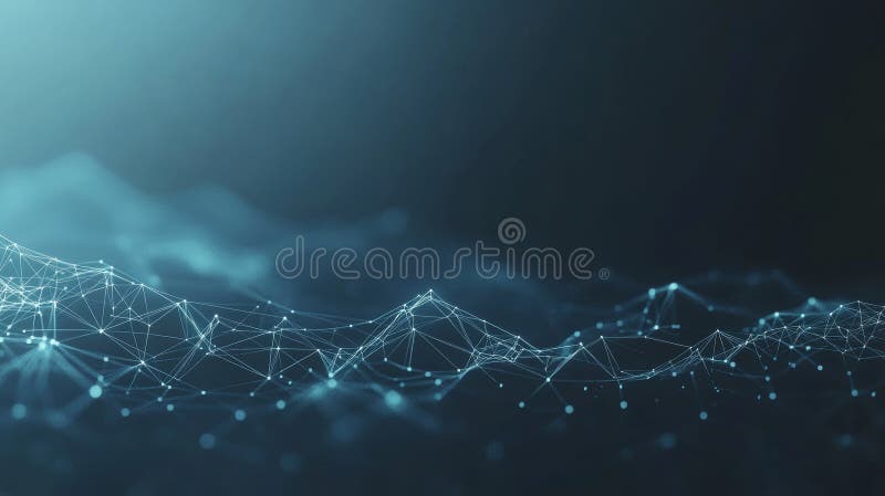 3d Rendering Of Blue Network Connection Structure With Science Background Abstract Digital
