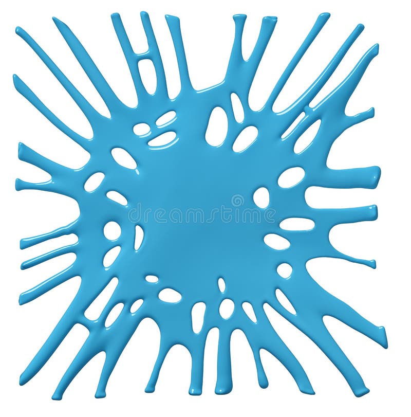 Blue paint splodge stock illustration. Illustration of paint - 2767313