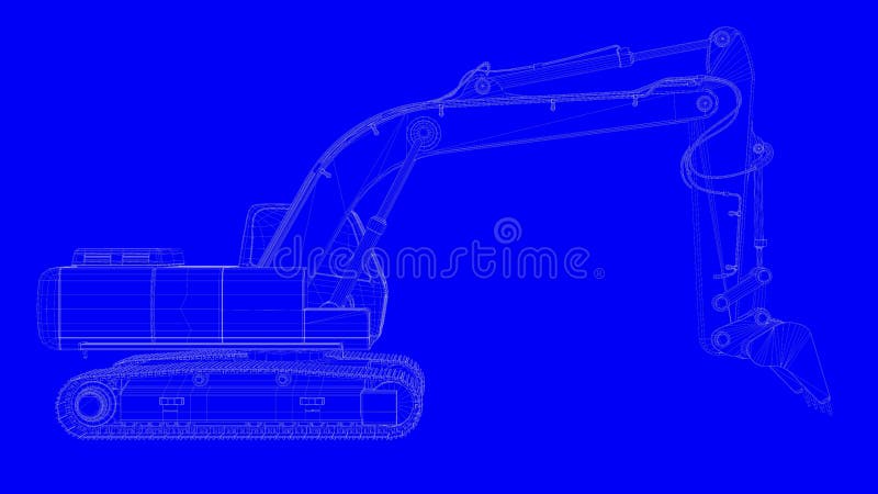 Digger Blueprint Stock Illustrations – 533 Digger Blueprint Stock ...