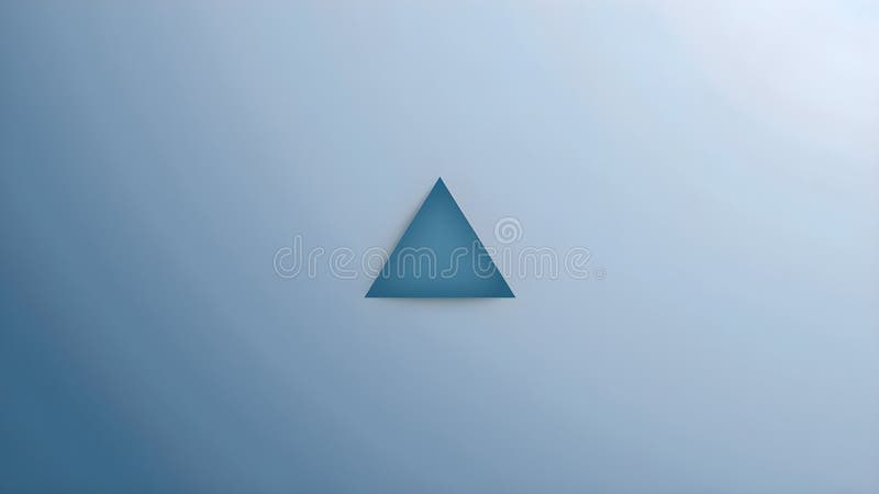 3d Rendering of a Blue Pyramid on a Blue Background with Copy Space ...