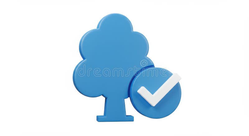 Approved Tree Icon stock illustration. Illustration of confirmation ...