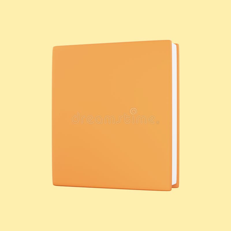 3D Rendering Book Icon on Yellow Stock Illustration - Illustration of ...