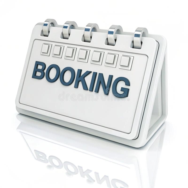 3D Rendering Booking Icon stock illustration. Illustration of hotel ...