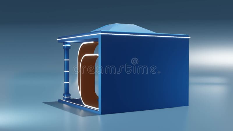 3D Rendering of Booth Shape with Abstract Background - Perfect for ...