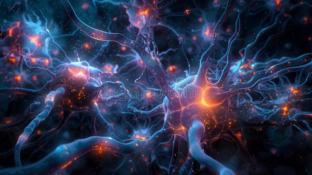3d Rendering of Brain Cell with Neurons and Nervous System Concept ...