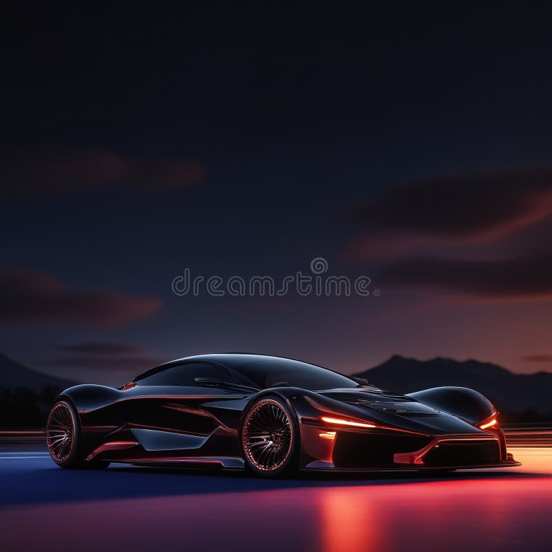 3d Rendering of a Brand - less Generic Concept Car 3d Rendering of a ...
