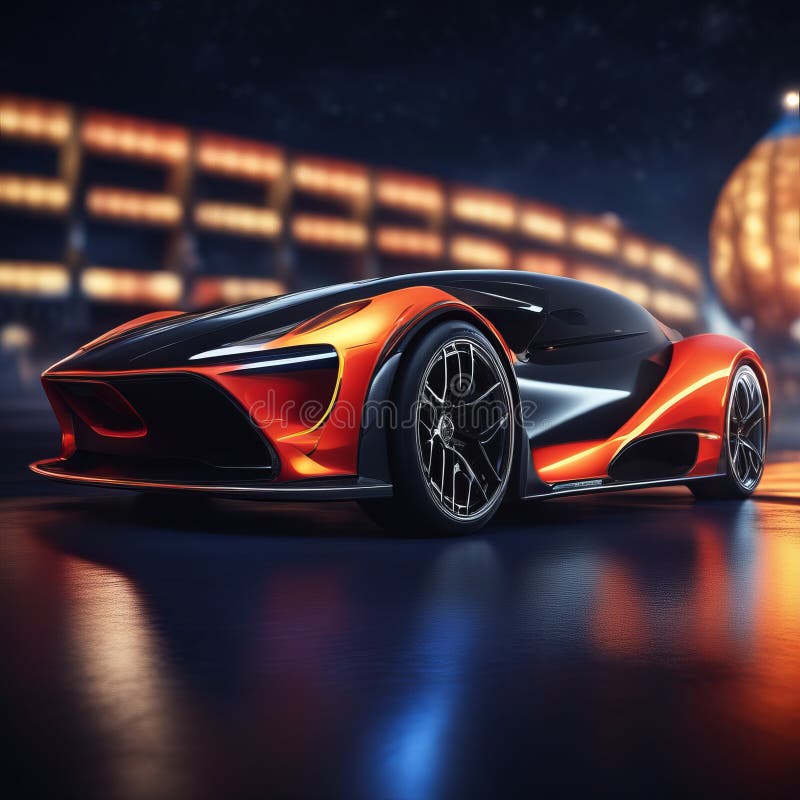 3d Rendering of a Brand - less Generic Concept Car 3d Rendering of a ...