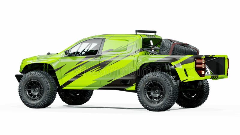 3D Rendering - Generic Pickup Truck Stock Illustration - Illustration ...