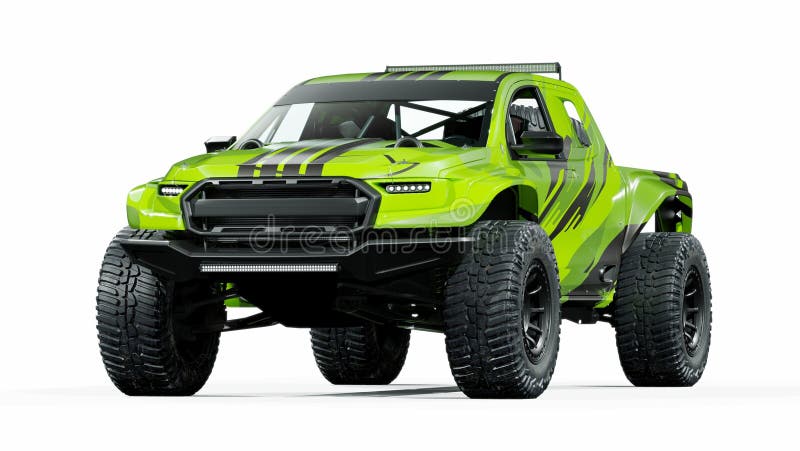 3D Rendering - Generic Pickup Truck Stock Illustration - Illustration ...