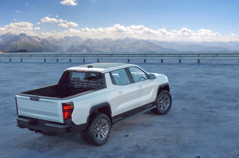 Generic Pickup Truck Isolated Silhouette Stock Vector - Illustration of ...