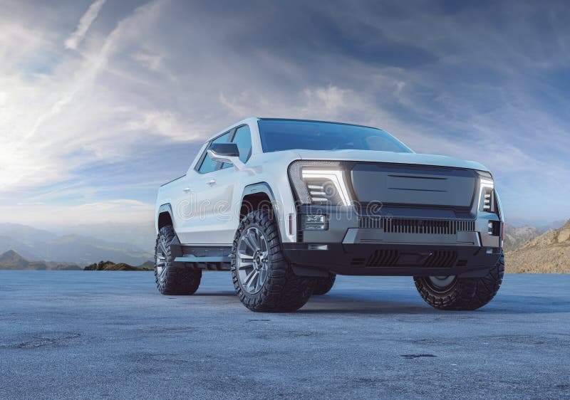 Generic Pickup Truck Isolated Silhouette Stock Vector - Illustration of ...