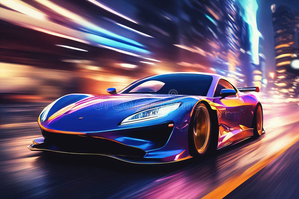 3 D Rendering of a Brand - less Generic Race Car Stock Illustration ...