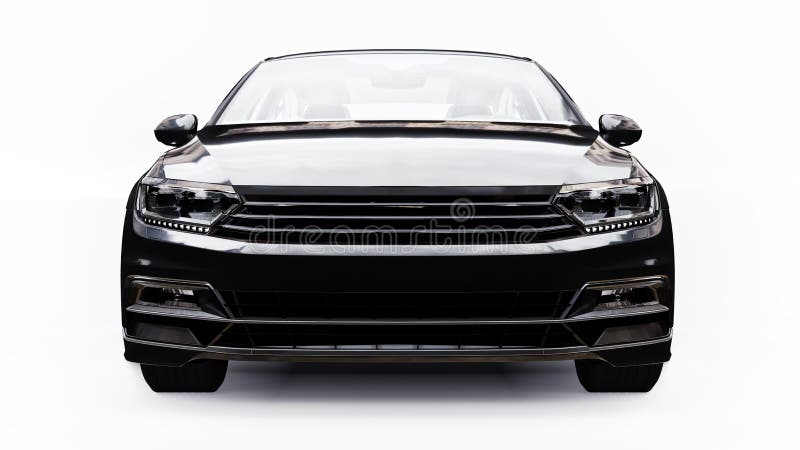 Generic Black SUV Car Isolated on White Background, Front View Stock ...