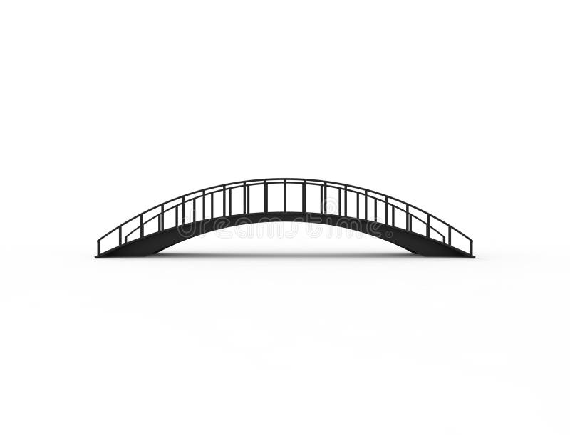3D Rendering of a Bridge Isolated on White Background Stock ...