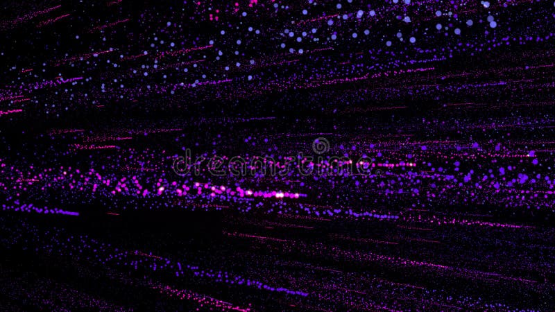 3D Rendering of Bright Multi-colored Particles Fill the Space with Jets ...