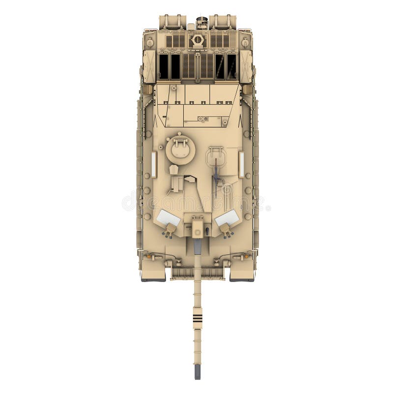 3d Rendering of a British Challenger 2 Tank Top Stock Illustration ...
