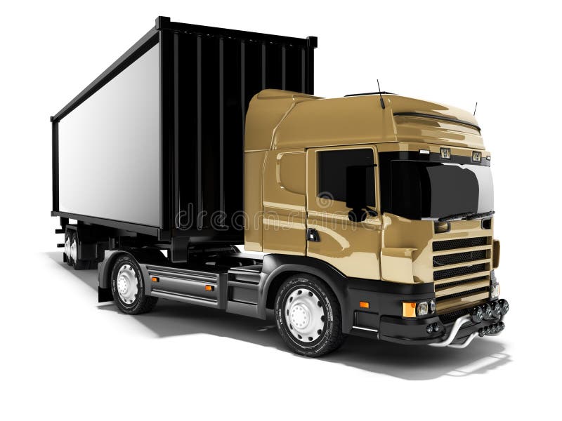 Black Semi Truck Front View Stock Illustrations – 323 Black Semi Truck ...