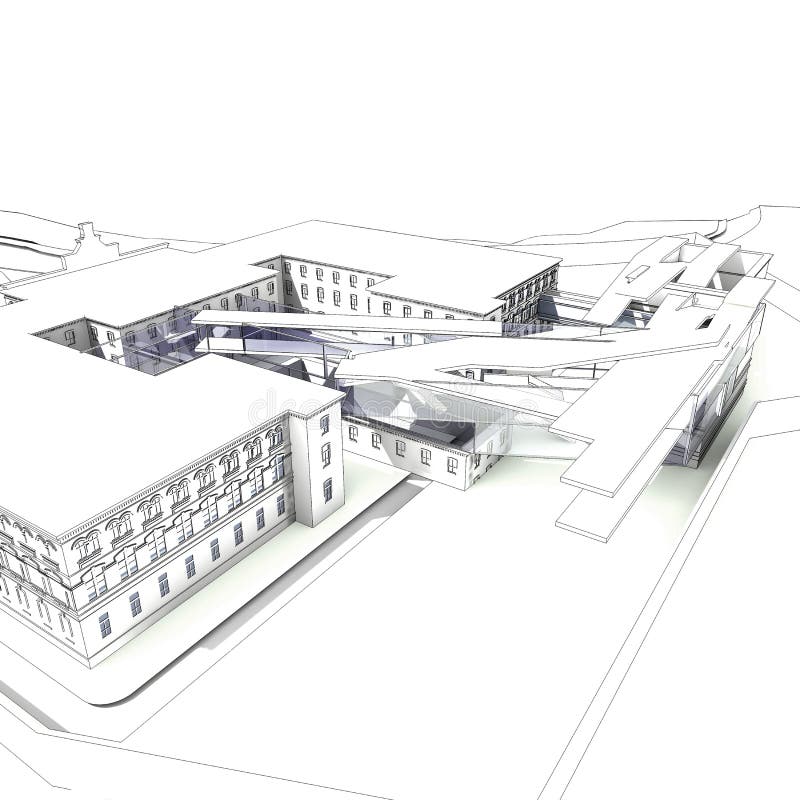 3D rendering of building stock image. Illustration of historical - 55994411