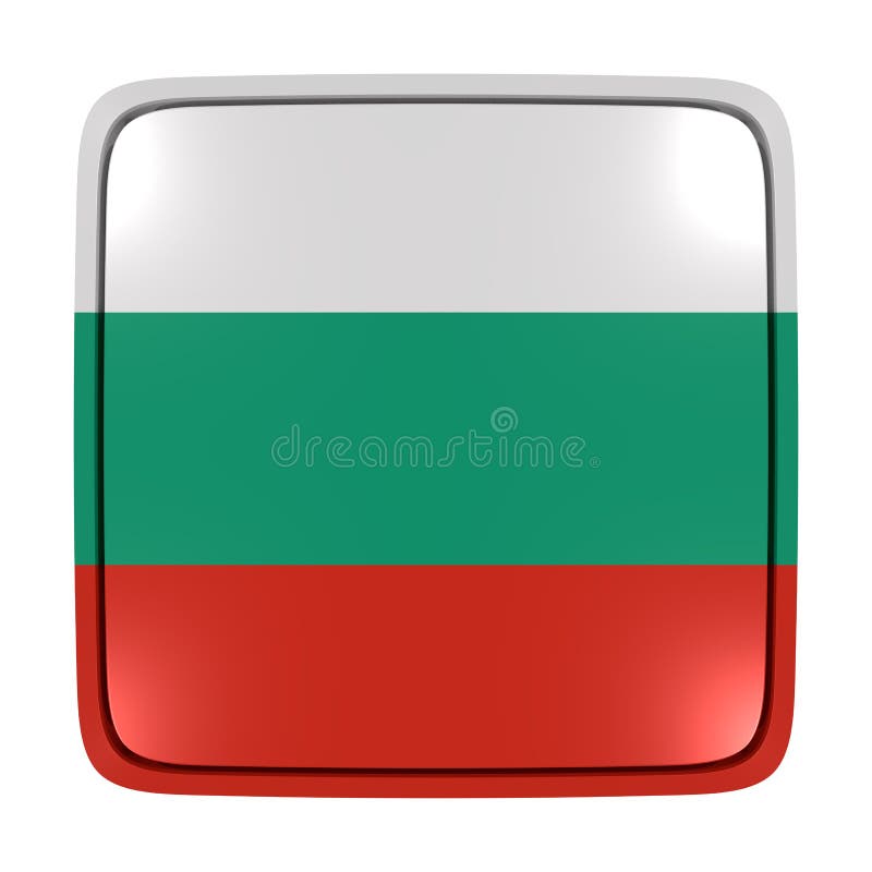 Bulgaria flag icon stock illustration. Illustration of rendering ...
