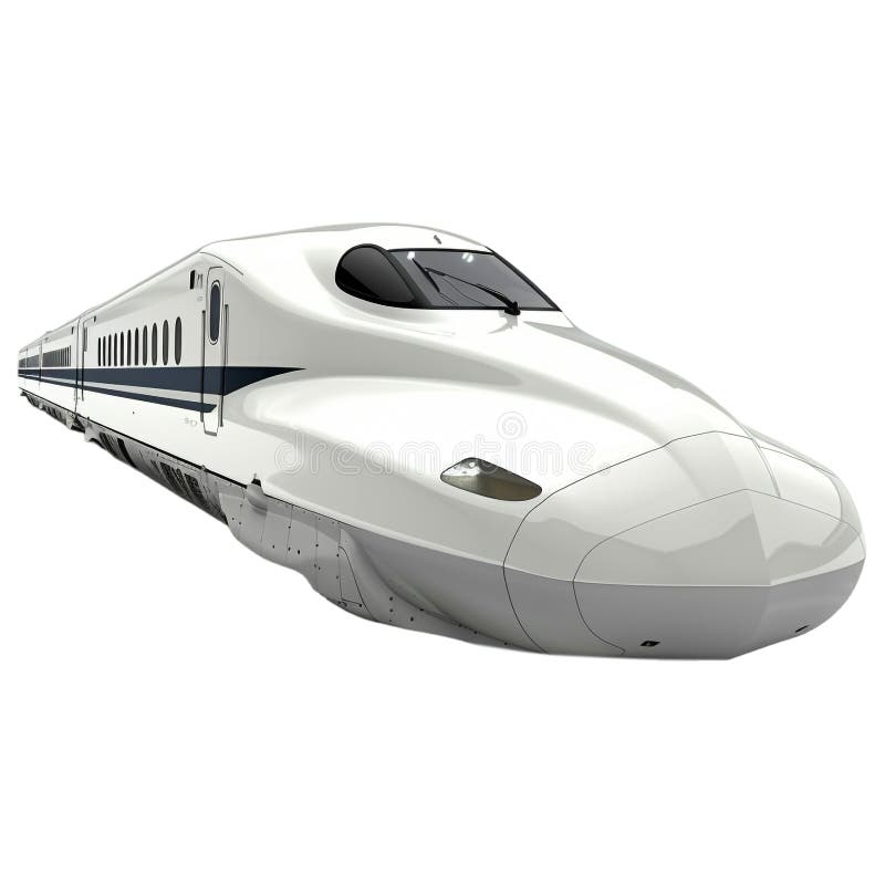 3D Rendering of a Bullet Train on Transparent Background - Ai Generated ...