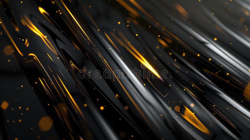 3D Rendering of a Bunch of Black and Yellow Lines AIG535 Stock ...