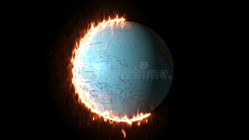 3d Rendering of Burning Earth Planet Stock Video - Video of land, burn ...
