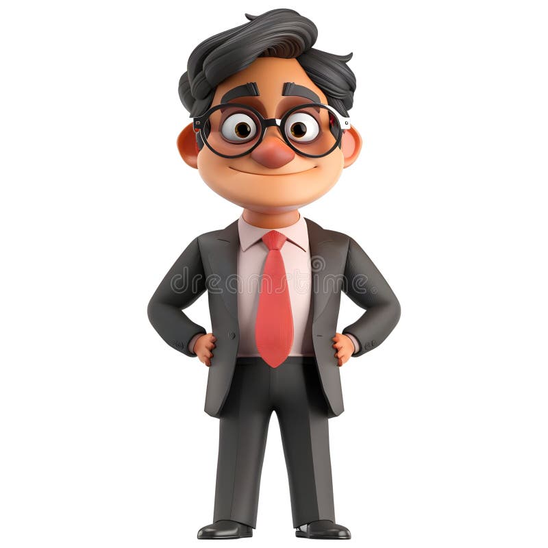 3D Rendering of a Businessman Standing on Transparent Background - Ai ...