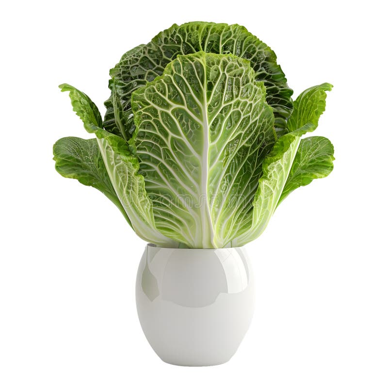3D Rendering of a Cabbage in a Pot on Transparent Background - Ai ...