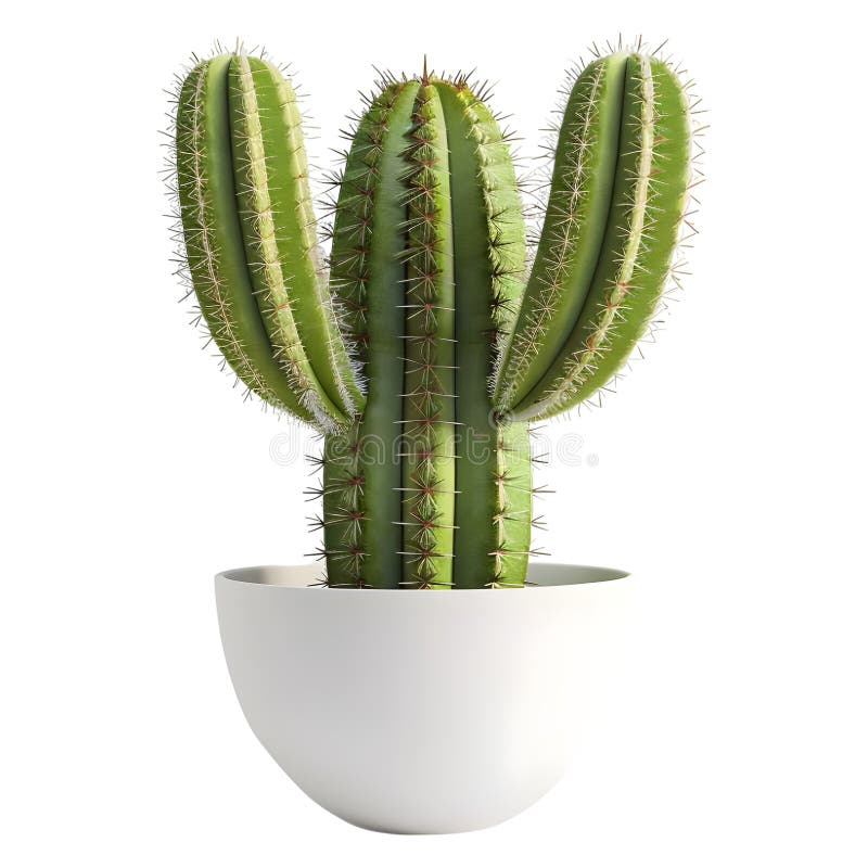 3D Rendering of a Cactus Tree on Transparent Background - Ai Generated ...