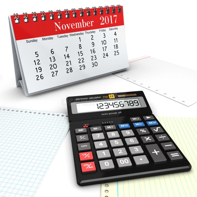 3d rendering calculator stock illustration. Illustration of bank - 96343142