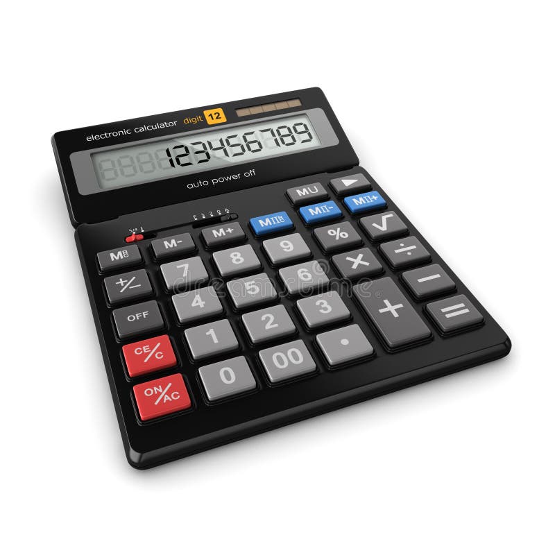3d rendering calculator stock illustration. Illustration of calculator ...