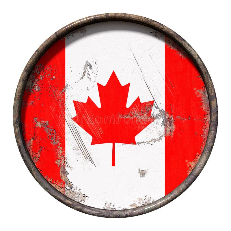 Old Canada flag stock illustration. Illustration of emblem - 108699888
