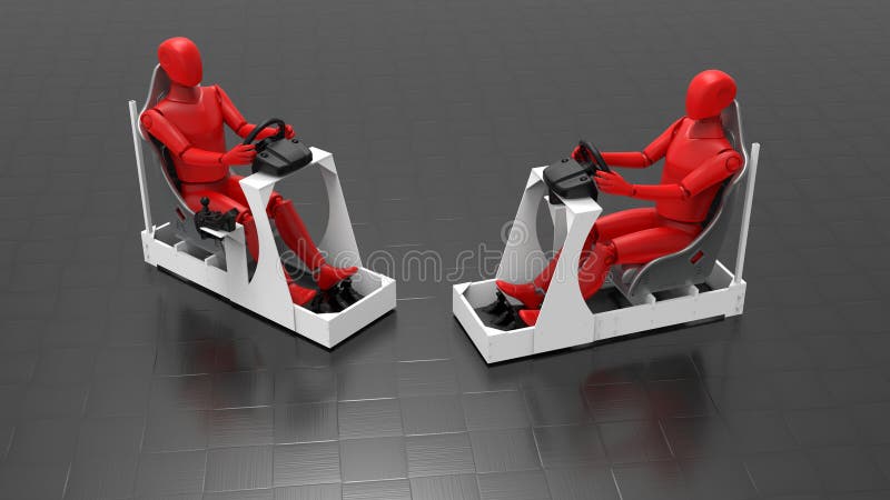 3D Rendering - Driving Position Stock Illustration - Illustration of ...