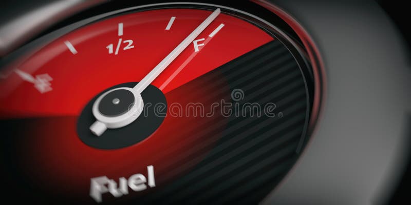 3d Rendering Car Indicator Fuel Full Stock Illustration - Illustration ...