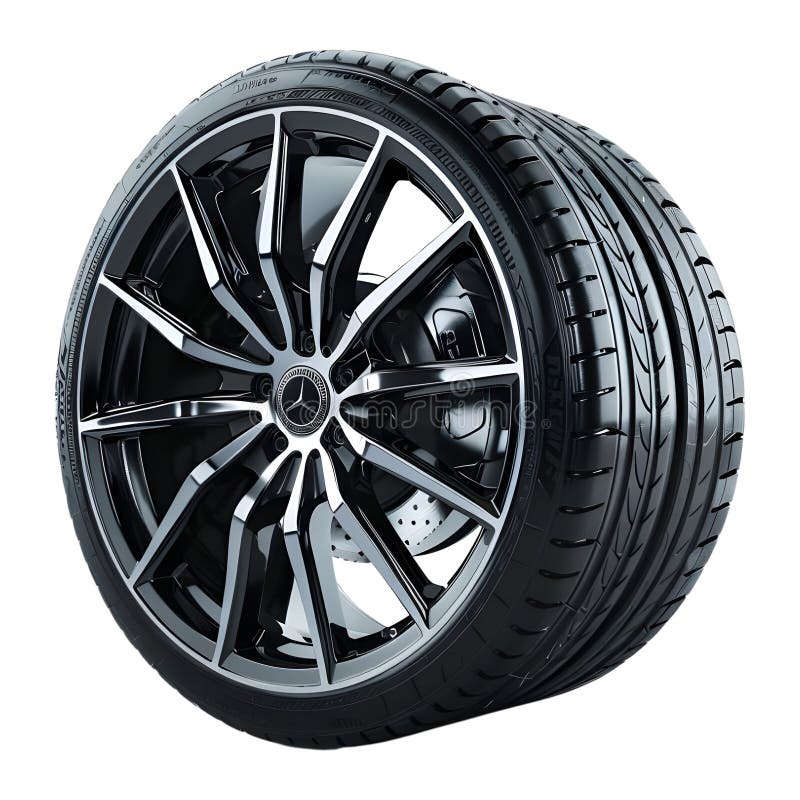 3D Rendering of a Car Tire or Rim on Transparent Background - Ai ...