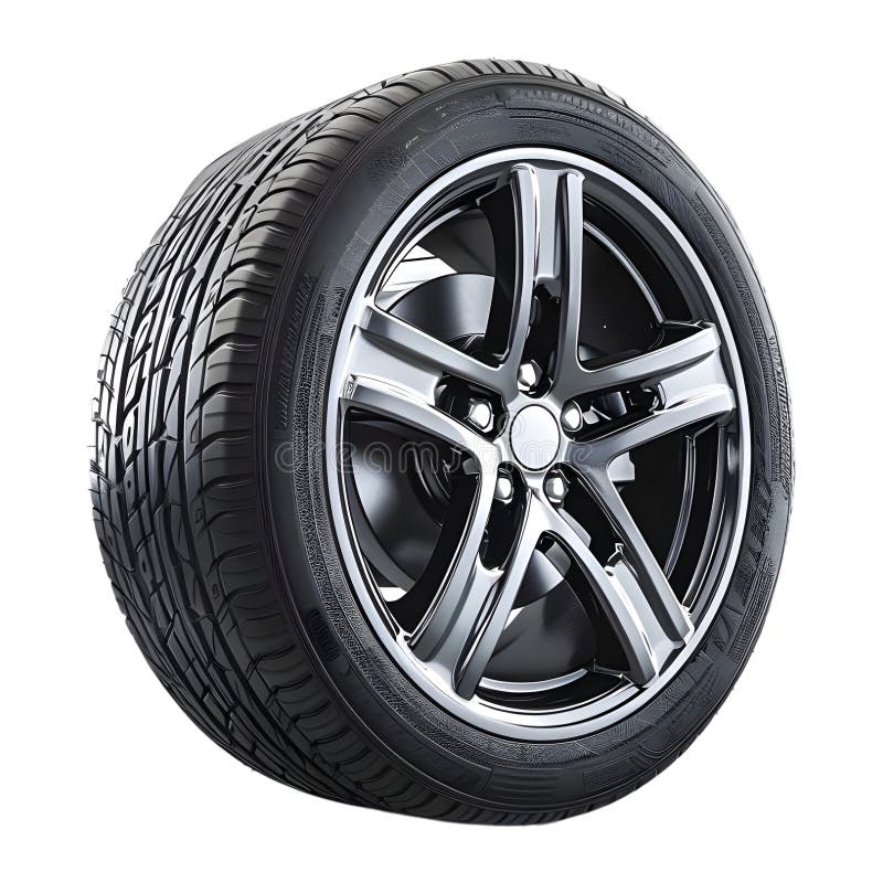 3D Rendering of a Car Tire or Rim on Transparent Background - Ai ...