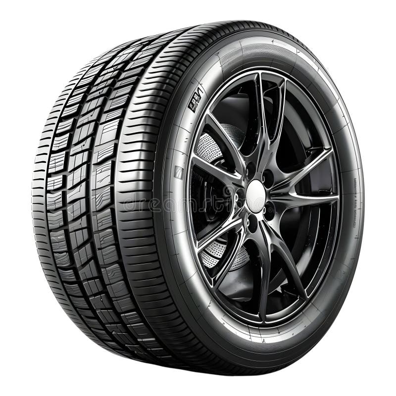 3D Rendering of a Car Tire or Rim on Transparent Background - Ai ...