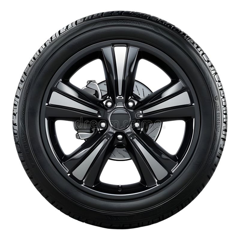 3D Rendering of a Car Tire or Rim on Transparent Background - Ai ...