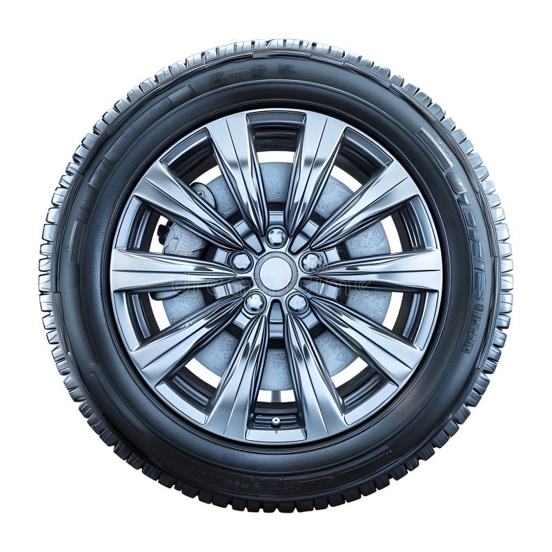 3D Rendering of a Car Tire or Rim on Transparent Background - Ai ...