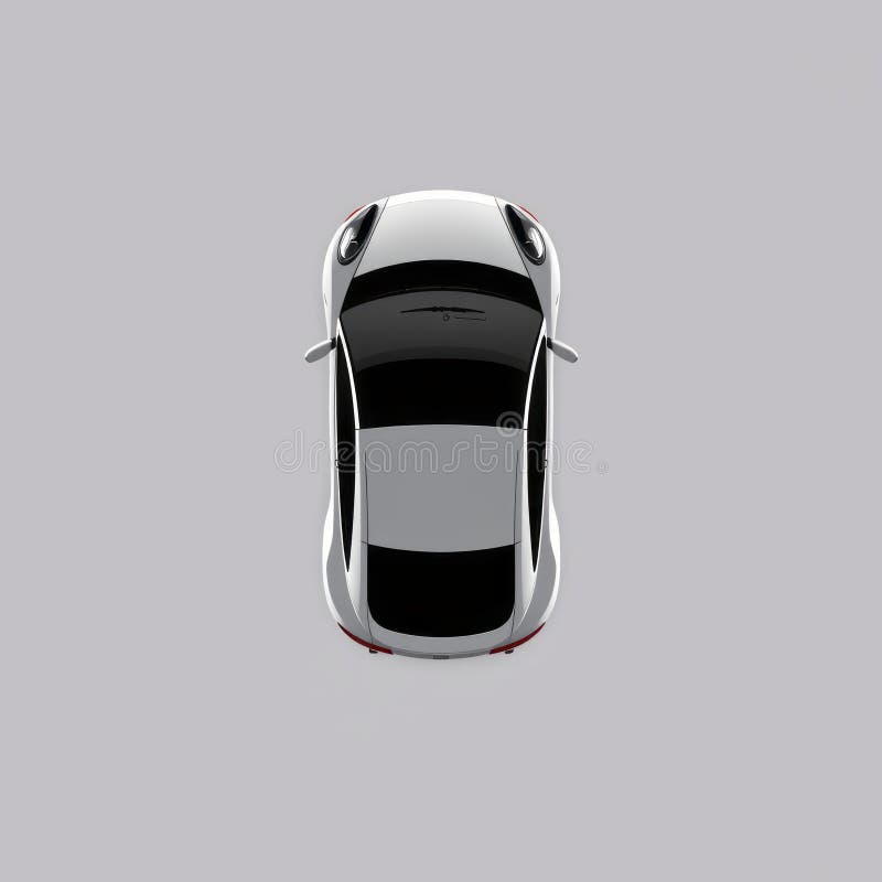 3d Rendering Car Top View Car Illustration Stock Illustration ...