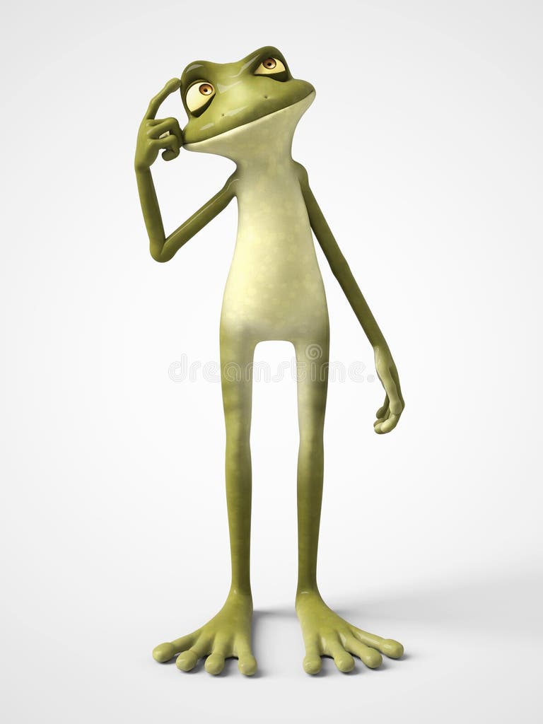Smiling Cartoon Frog Thinking Stock Illustrations – 27 Smiling Cartoon ...