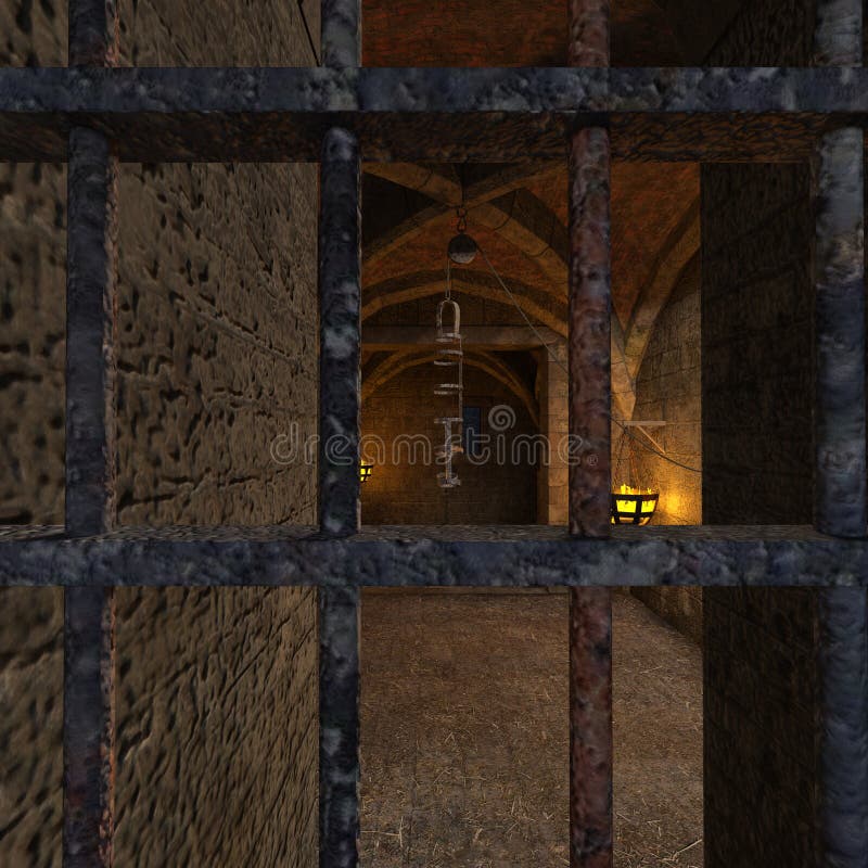 3d-illustration of an Dungeon Jail for Background Usage Stock Photo ...